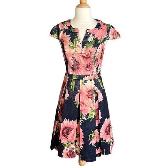 Modcloth | Dresses | Modcloth Personal Boldness Metallic Navy Pink ...